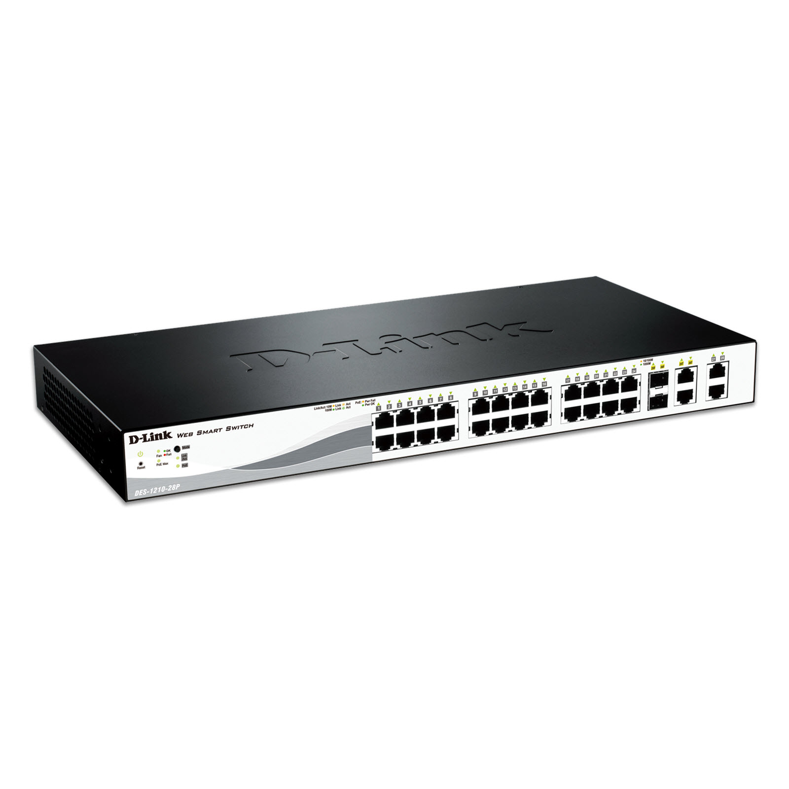 D LINK DES 1210 28P 28 Port PoE Fast Ethernet Smart Managed Switch